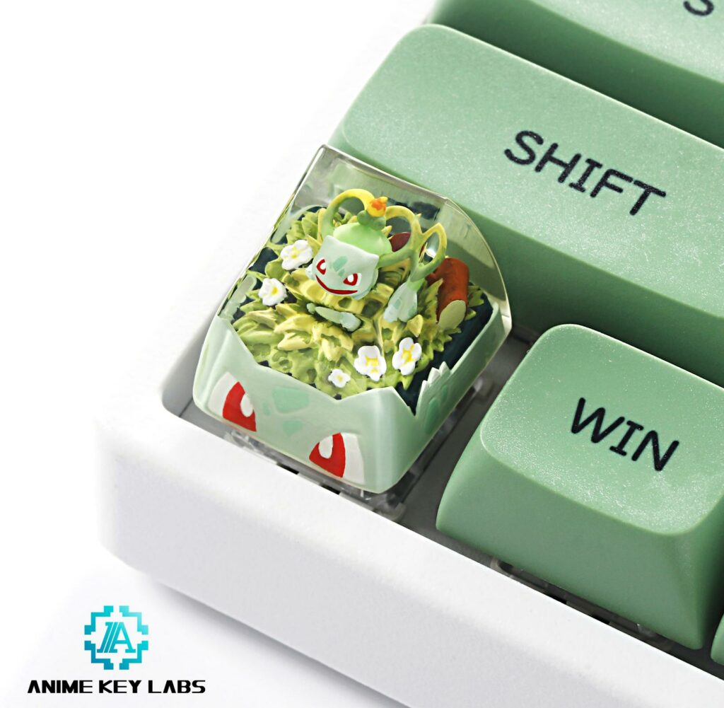 Artisan Bulbasaur Resin Keycap - Premium Handmade Keycap