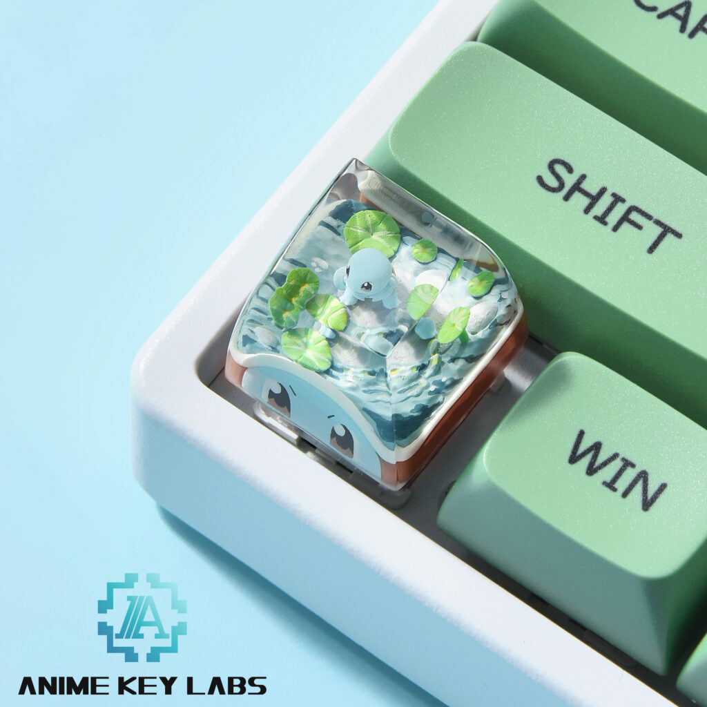 Artisan Squirtle Resin Keycap - Handmade Pokemon Keyboard Accessory ...