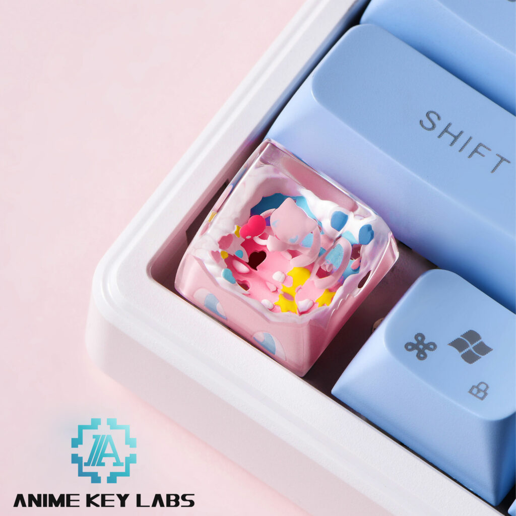 Artisan Mew Resin Keycaps - Handmade Keyboard Cap