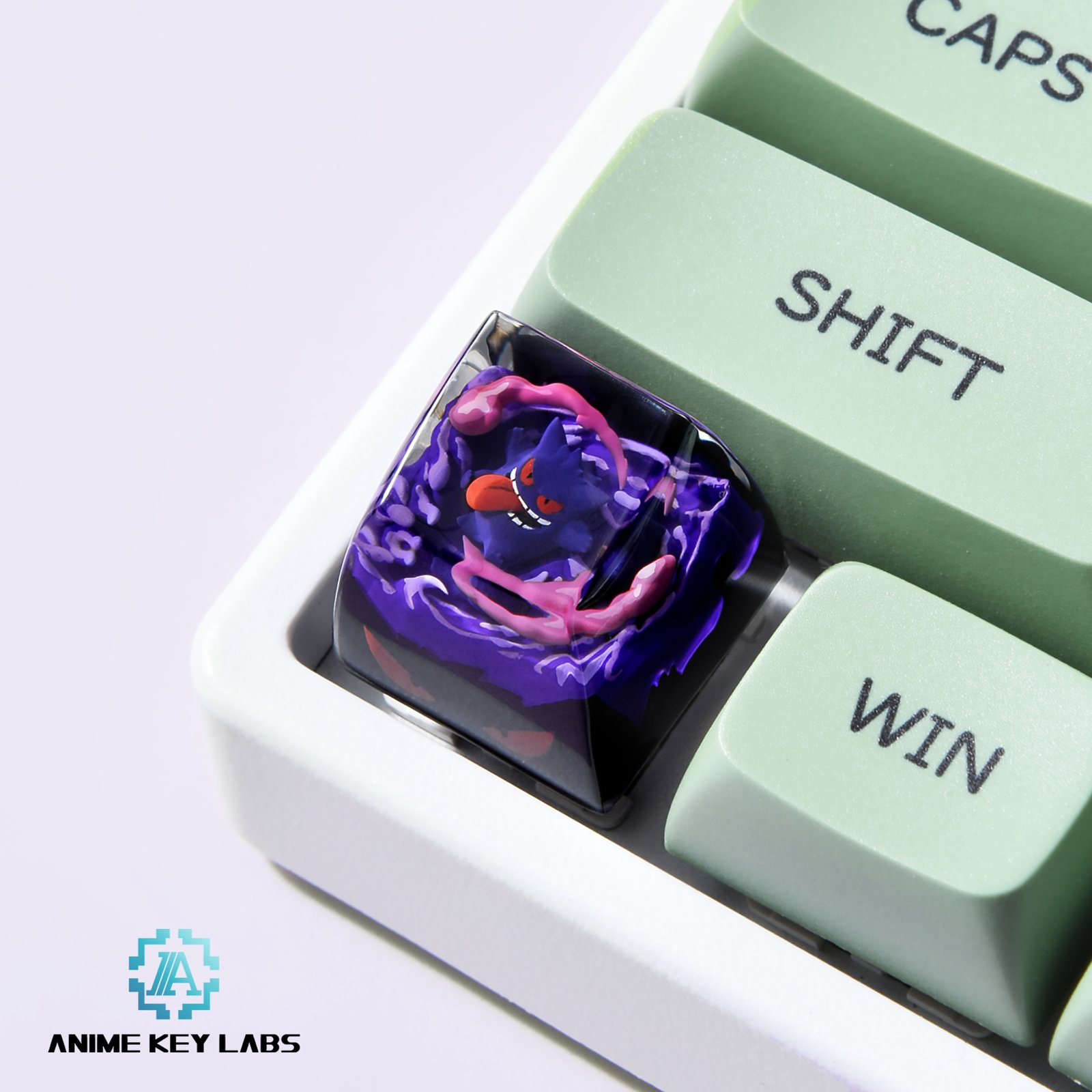Artisan Gengar Resin Keycap - Handmade Pokemon Themed