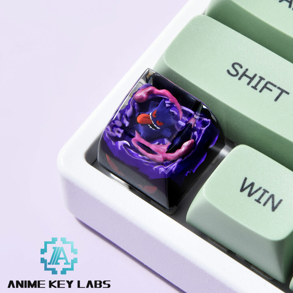 Artisan Gengar Resin Keycap - Handmade Pokemon Themed