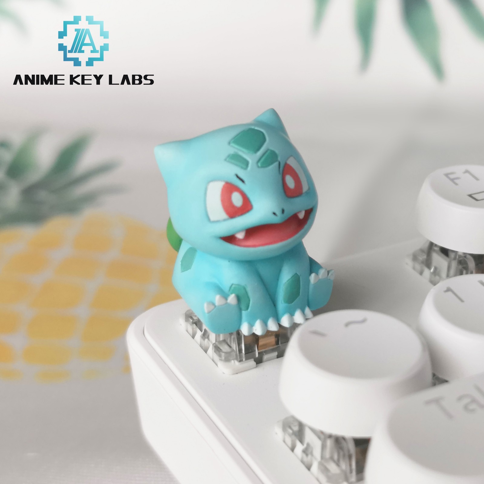 Artisan 3D Bulbasaur Resin Keycap - Handmade Pokemon Keyboard Accessory ...