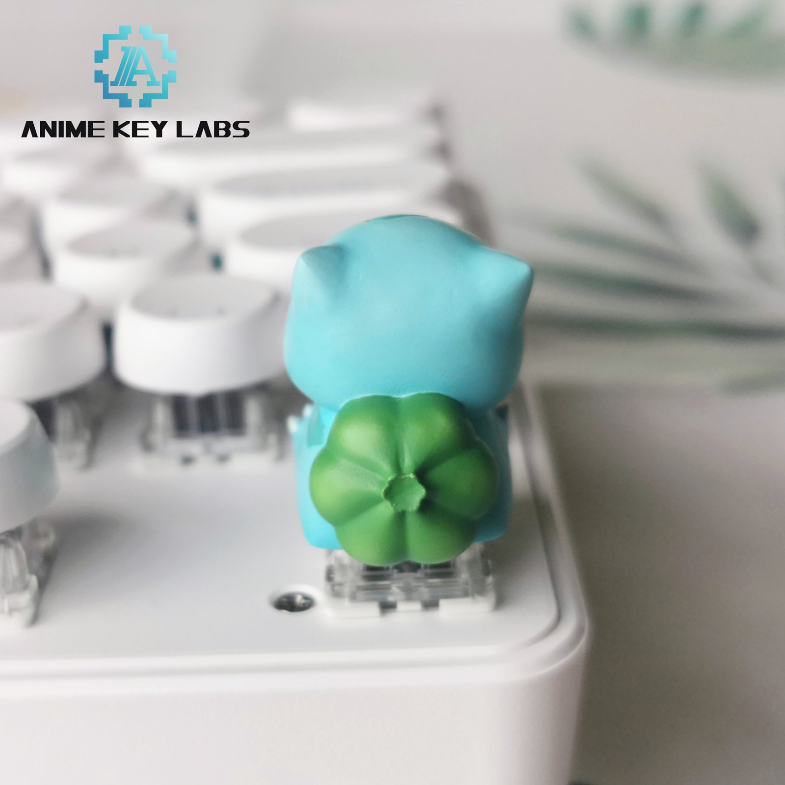 Artisan 3D Bulbasaur Resin Keycap - Handmade Pokemon Keyboard Accessory ...
