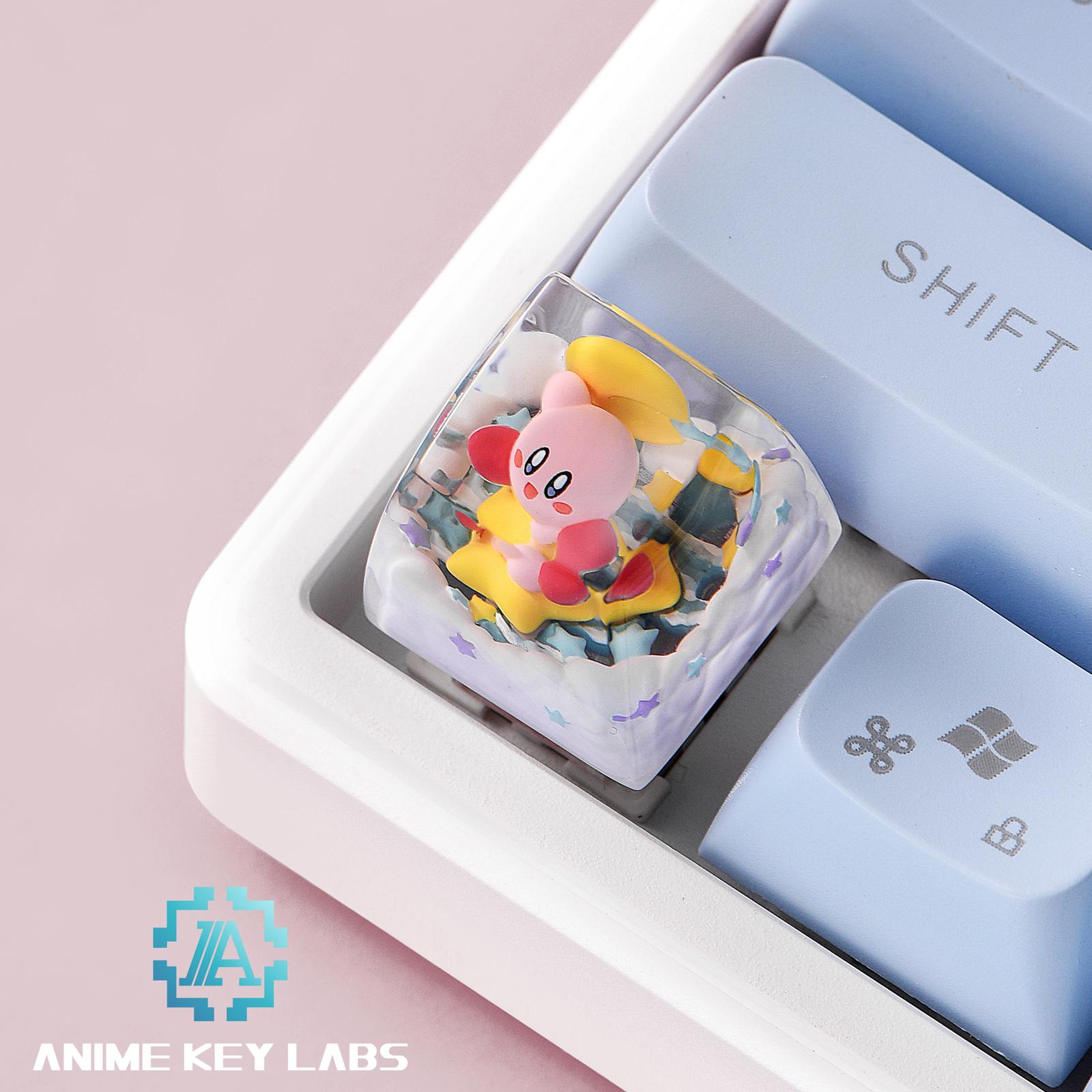 Artisan Kirby Resin Keycap - Handmade